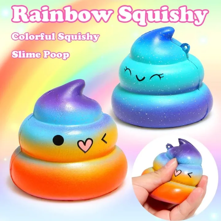 Squishy Rainbow Poop Galaxy Poop Orange | Lazada Indonesia