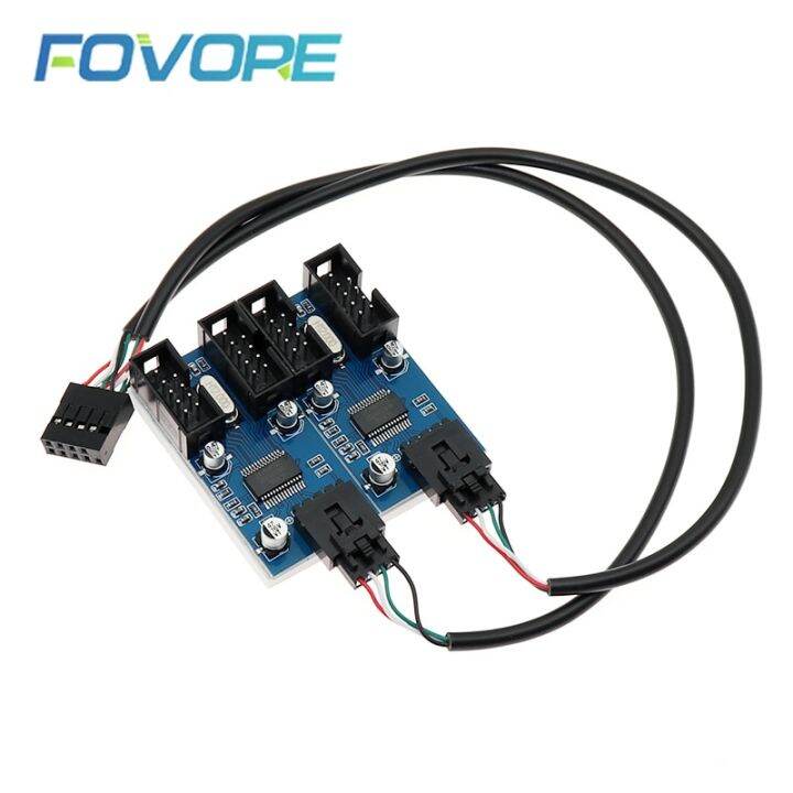 USB 9 Pin Motherboard 9 Pin USB Header Male PC Case Internal 9Pin 1 To ...