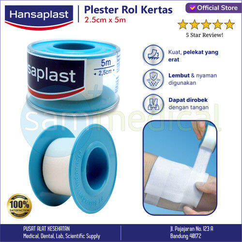 Hansaplast Roll Kertas Ukuran 2,5cm x 5m Hansaplast Plester - Perekat ...