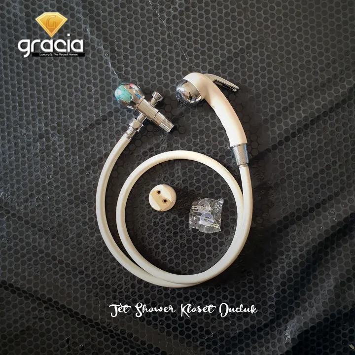 Jet Shower Toilet Washer / Jet Washer + Stop Kran / Semprotan Cebok WC ...