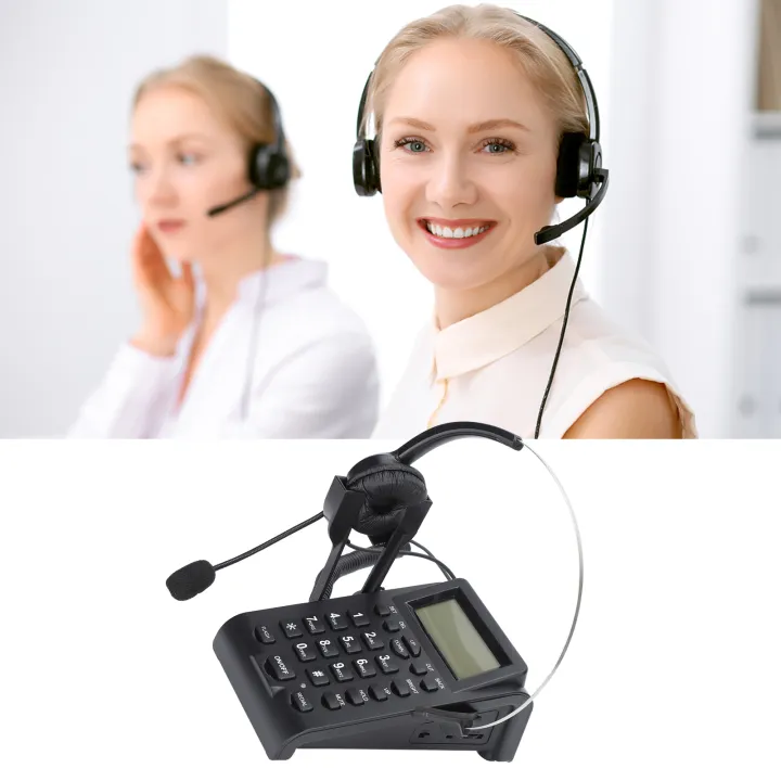 Telephone Set with Headset HT900 Call Center Phone with Omnidirectional ...