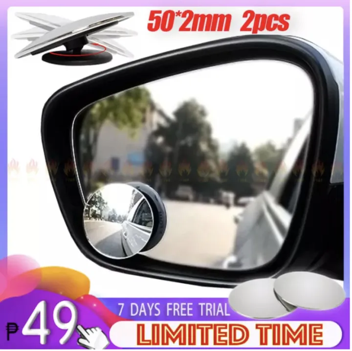 Blind Spot Mirror, Rearview Convex Adjustable Side Mirrors, Frameless ...