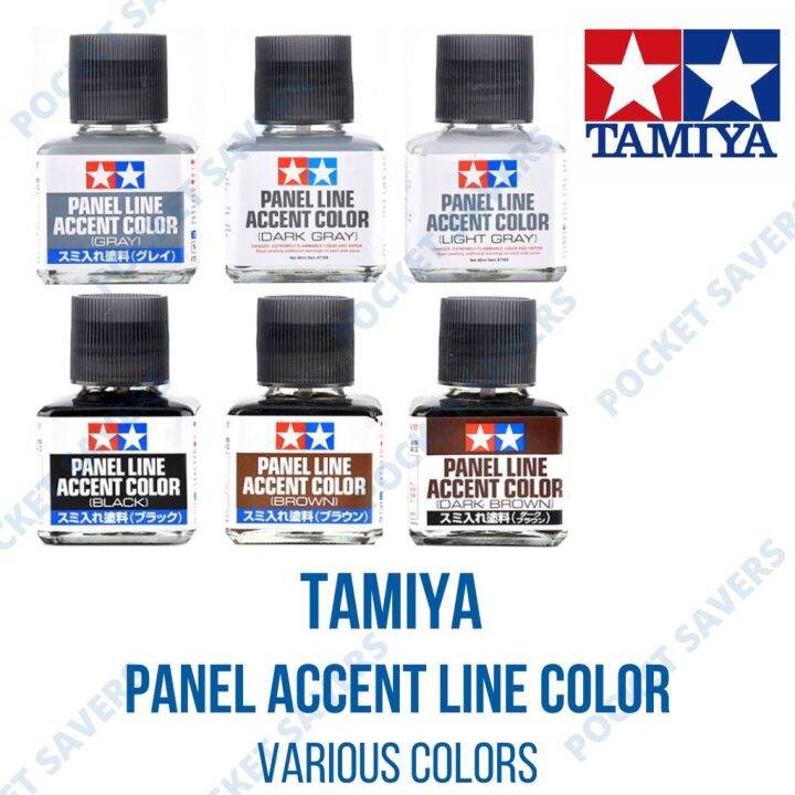 TAMIYA Panel Line Accent Color 40 ml (Various Colors Enamel Paint Model ...