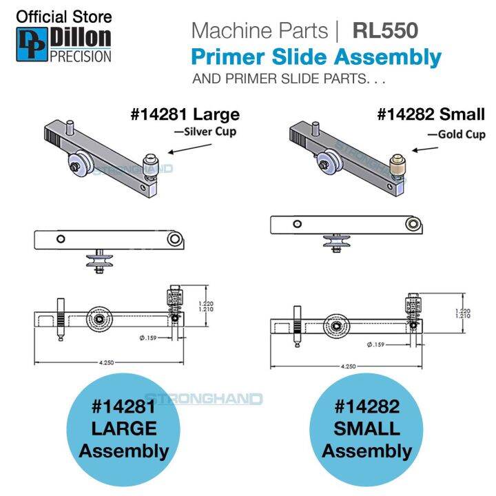 Primer Slide Assembly & Parts for RL550, Square Deal for Dillon ...