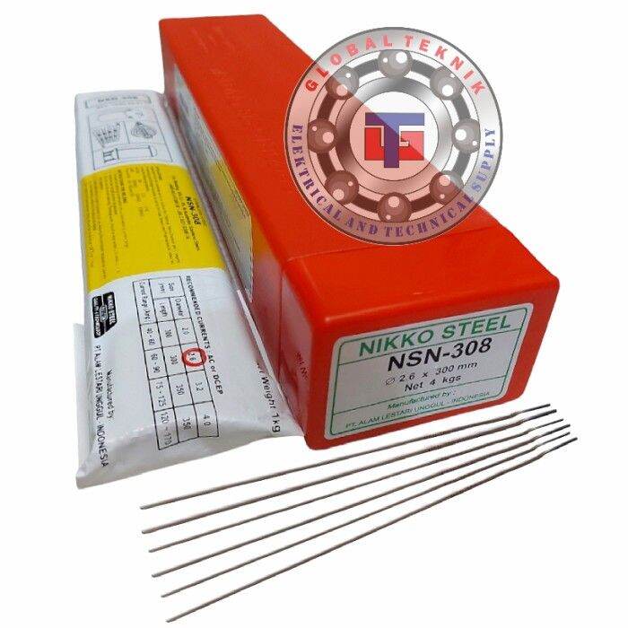KAWAT LAS STAINLESS STEEL 2.6MM NSN308 NIKKO STEEL (1 KG) - GENIUSSTORE9 | Lazada Indonesia
