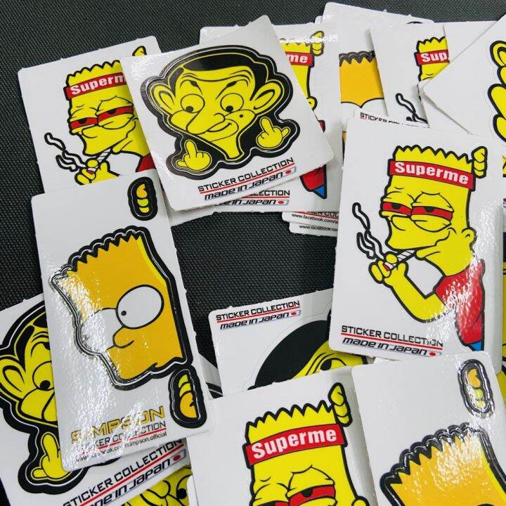 Tem Nổi Mini Simpson Lấp Ló Phản Quang Dán Trang Trí Xe Máy, Biển Số Xe ...