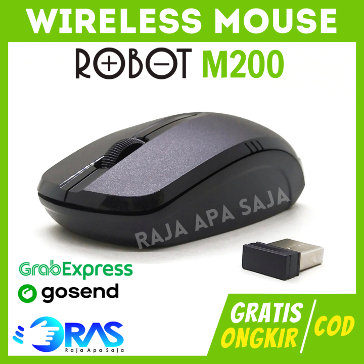MOUSE ROBOT M200 WIRELESS - Mouse Bluetooth Robot | Mouse Tanpa Kabel ...