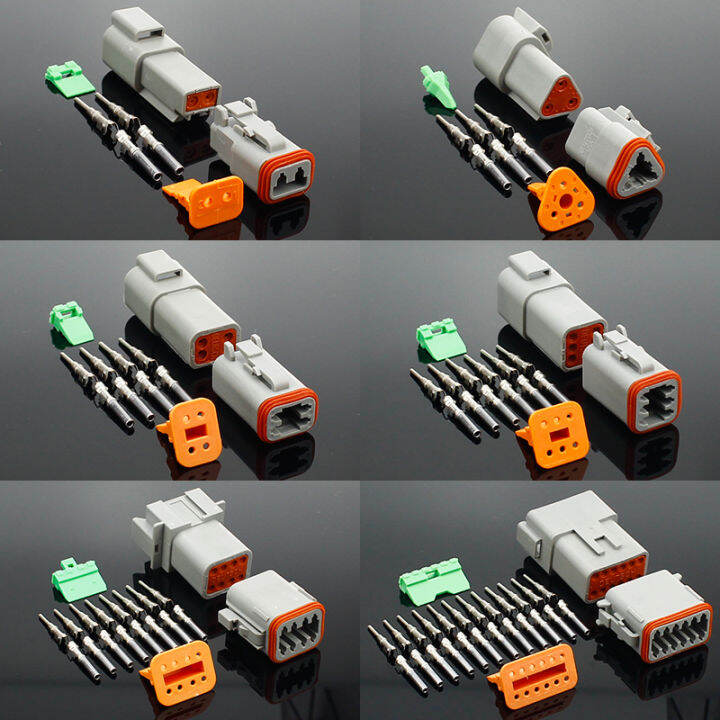 5 set DT conector DT06-2S/DT04-2P 2P 3P 4P 6P 8P 12P waterproof ...