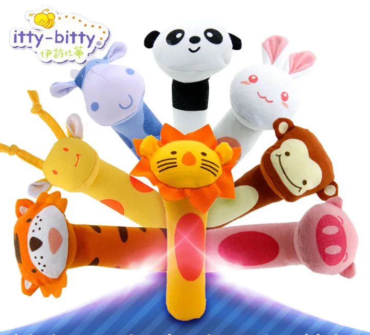 Baby-Bala Mall การ์ตูนสัตว์เด็กตุ๊กตานุ่มจับจีบ BB Sticks ของเล่นเพื่อ ...