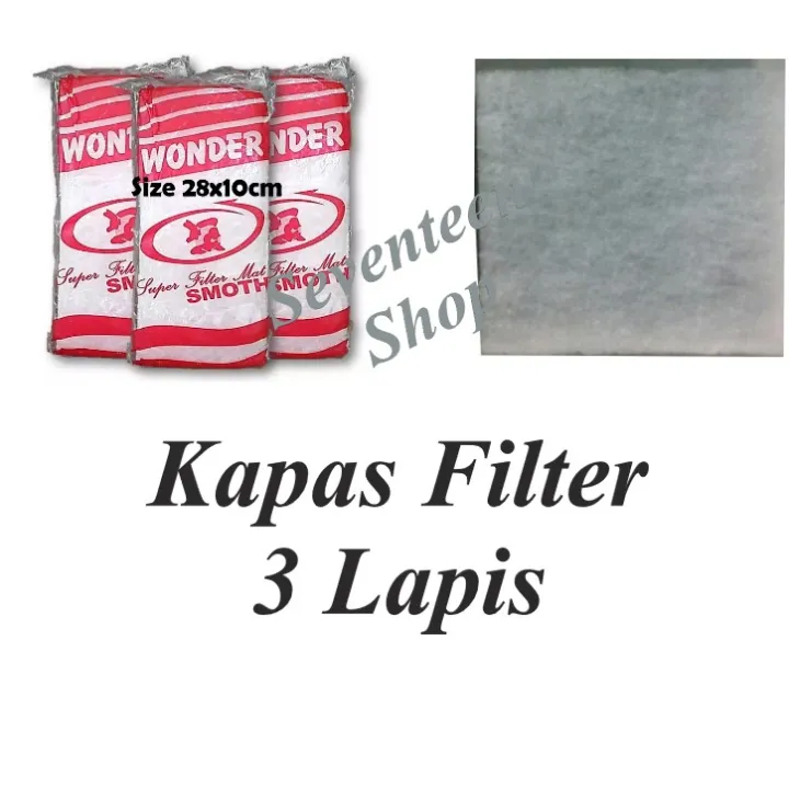 Kapas Wonder - Kapas 3 Lapis - Kapas Filter Aquarium Penjernih Air ...