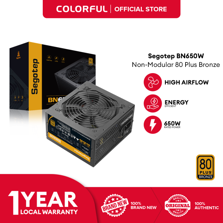 Segotep BN650W Non-Modular 80 Plus Bronze Power Supply | Lazada PH