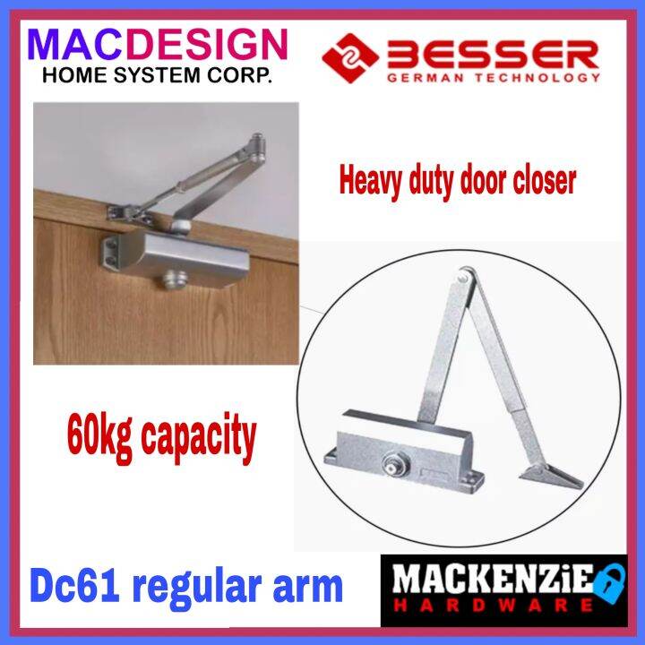 BESSER DC61 DOOR CLOSER EN3 WITH REGULAR ARM LONG MACDESIGN HOME (OFFICIAL SELLER) | Lazada PH