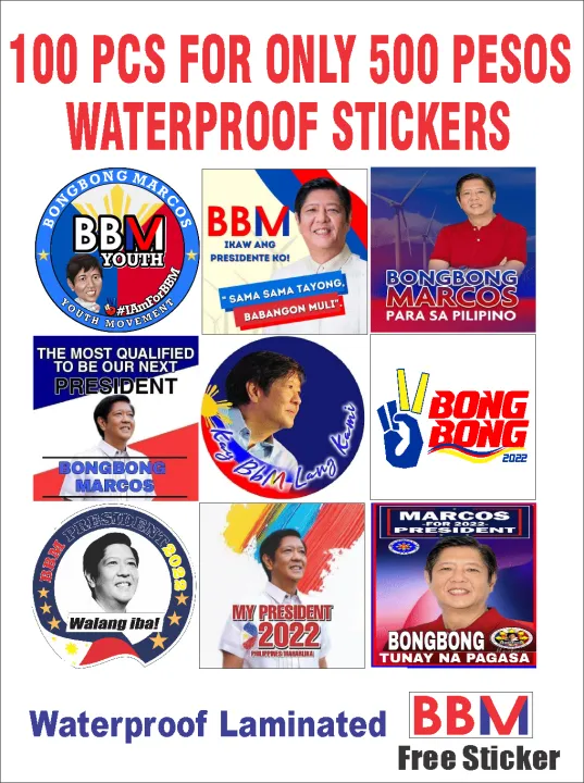 BBM BongBong Marcos Stickers Waterproof | Lazada PH