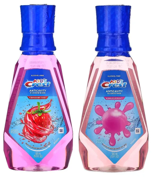 Crest Kids Anticavity Fluoride Rinse Mouth Wash Alcohol Free 16.9 fl oz ...