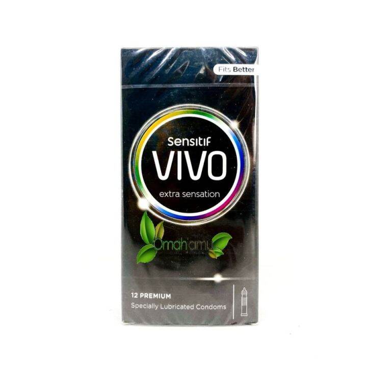 KONDOM VIVO EXTRA SENSATION ISI 12. TEKSTUR GERIGI DAN GARIS | Lazada ...