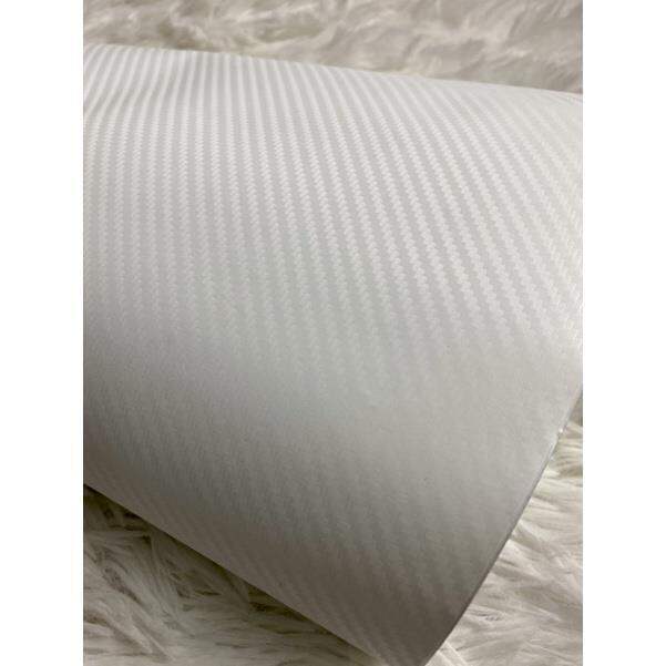 3D Matte White Carbon Fiber Sticker Vinyl Wrap | Lazada PH