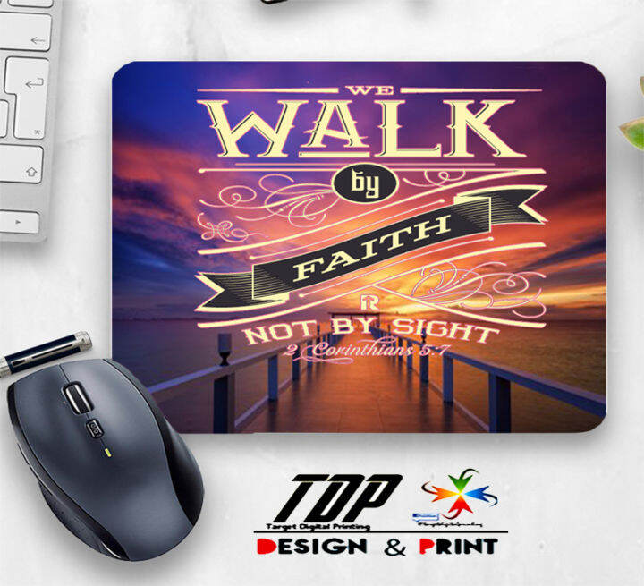 Bible Verse Mouse Pad Inspired Verse FAITH HOPE LOVE Bible Verse Mouse ...