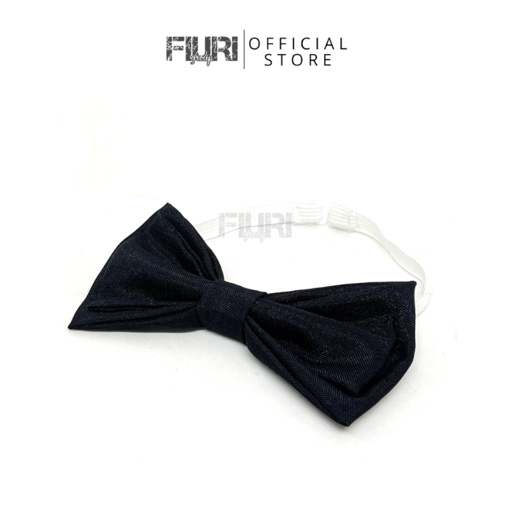 FIURI - Dasi Kupu - Kupu Hitam Polos Karet Pengait- Dasi Pria Hitam ...