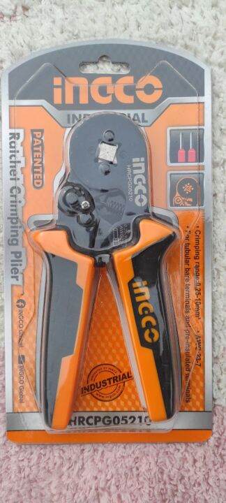 Ingco HRCPG05210 Tang Press Skun Ferrules Krimping 6" Ratchet Crimping ...