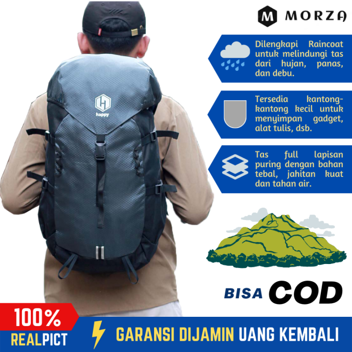 FREE RAINCOVER - Tas Ransel Backpack Carrier Gunung Hiking Traveling ...