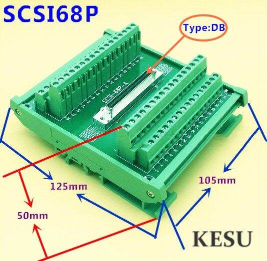 SCSI68 68-pin DB Type Female Connector Breakout Board Terminal Module ...