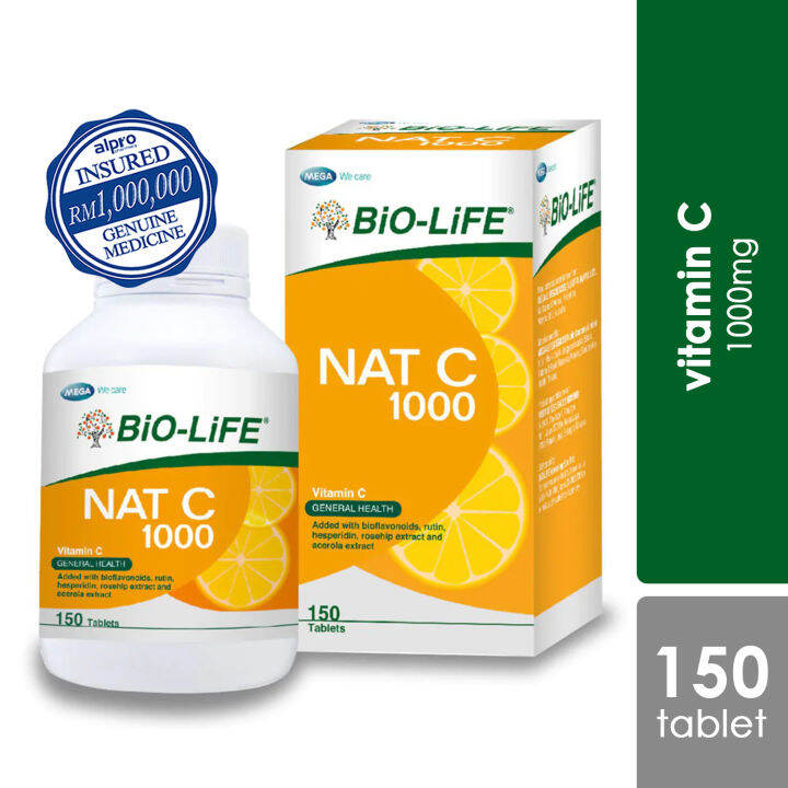 Bio-life Nat C Vitamin C 1000mg (150 tablets) | Lazada