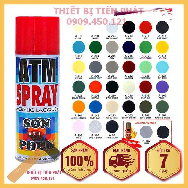 Sơn Xịt ATM Cầm Tay, Sơn Phun ATM Spray Full Màu (Chính Hãng) Màu Nào ...