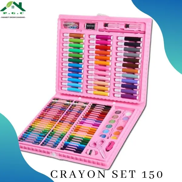 Crayon Anak Set Koper 150 in 1 Crayon Mewarnai dan Melukis Lengkap ...