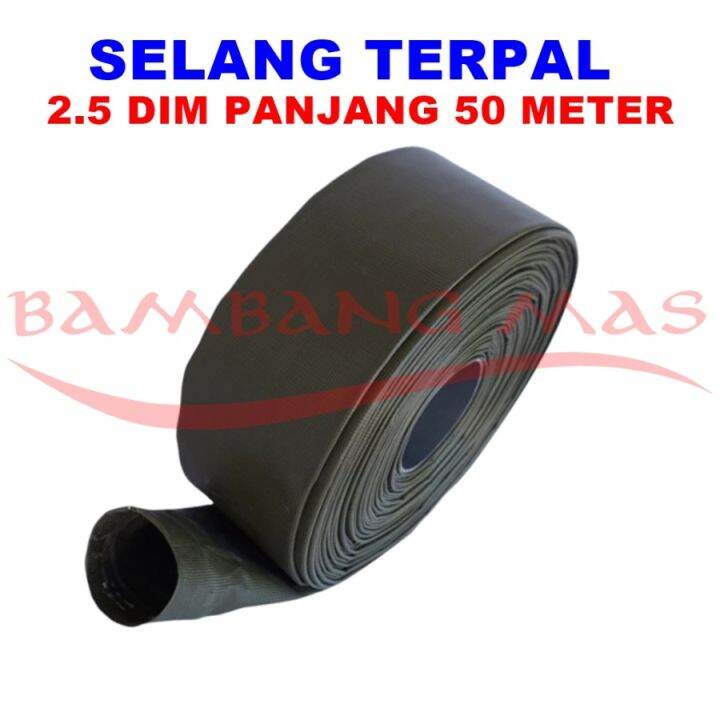 Selang Drip Irigasi Terpal Orchid Semi Karet 2.5 Dim Panjang 50 Meter ...