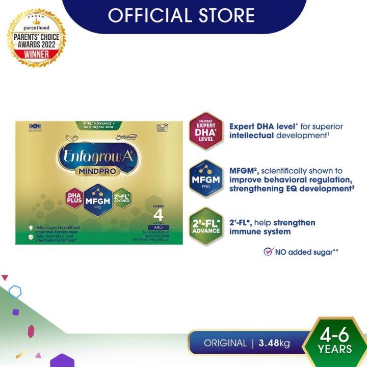 milk powder ☄ Enfagrow A MindPro 2'-FL Step 4 - Original Milk Formula ...