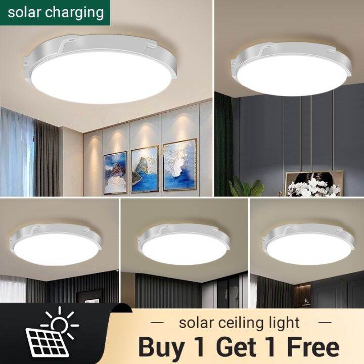 (Buy 1 Get 1 Free)Solar Light Indoor Ceiling Light LED Pendant Light ...