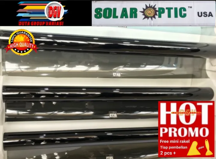 kaca film mobil rumah ruko kantor solar optic hitam (riben) kwalitas ...