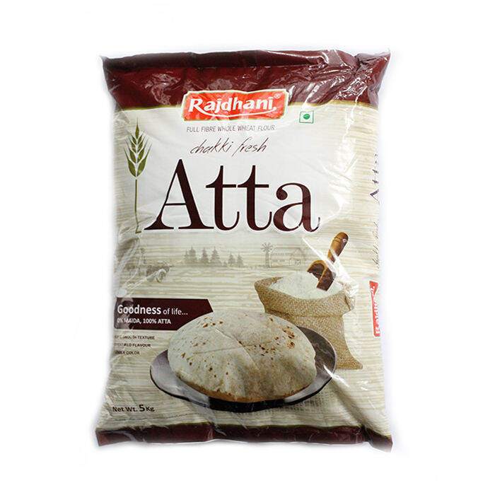 Rajdhani Stone ground whole wheat floor chakki fresh Atta 5kg Bột mì ...