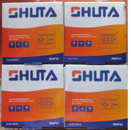 SHUTA FLOOR OUTLET GFCI OUTLET DUPLEX UNIVERSAL OUTLET WITH GROUND ...