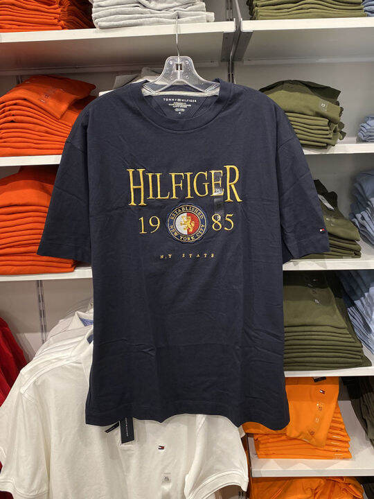 Tommm เสื้อยืดแขนสั้นผู้ชาย,ผ้าฝ้ายพิมพ์ลายหน้าอกเสื้อคอกลมโอเวอร์ไซส์ ...