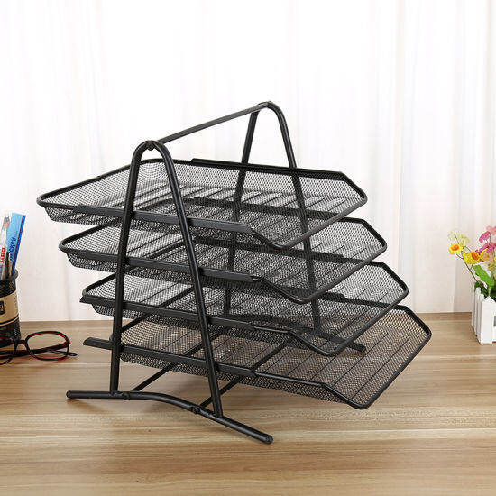 RAK DOCUMENT TRAY/ RAK DOKUMEN KERTAS 4 TINGKAT BESI,SHENAR | Lazada ...