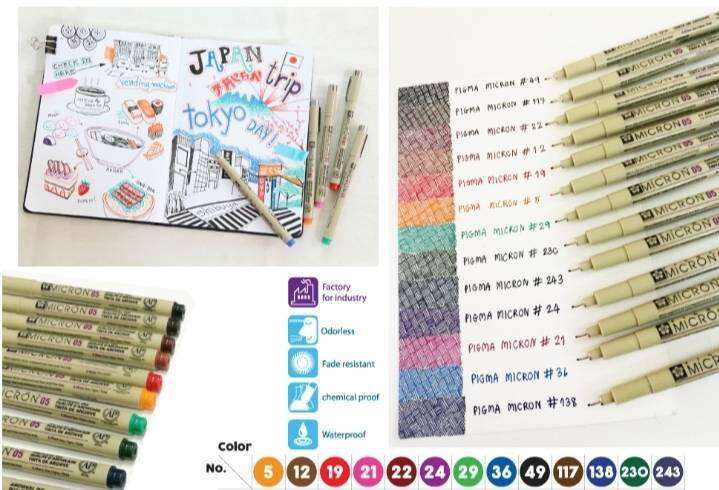 ปากกาพิกม่า Pigma Micron 05 (0.45 mm.) ปากกาตัดเส้น ซากุระ | Lazada.co.th