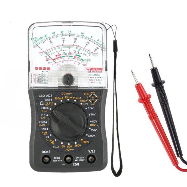 Mini Handheld Analog Multimeter AC/DC Voltmeter Ohm Ammeter Resistance ...