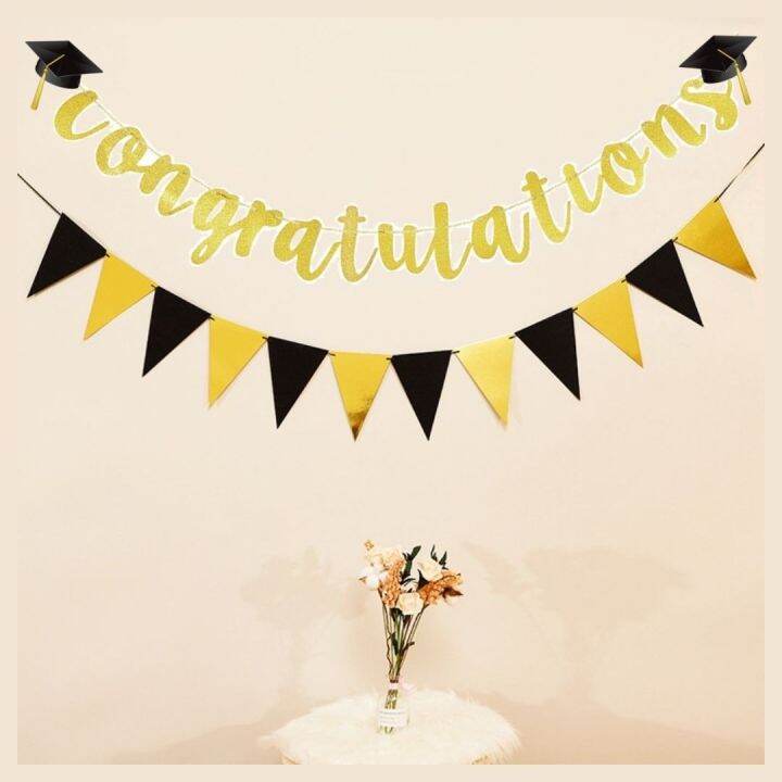 Congratulation Banner Flag for Graduation Convocation Party | Lazada