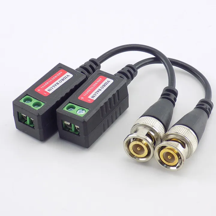 1pair BNC Video Balun Connector Passive Transceiver 3000FT Distance UTP ...