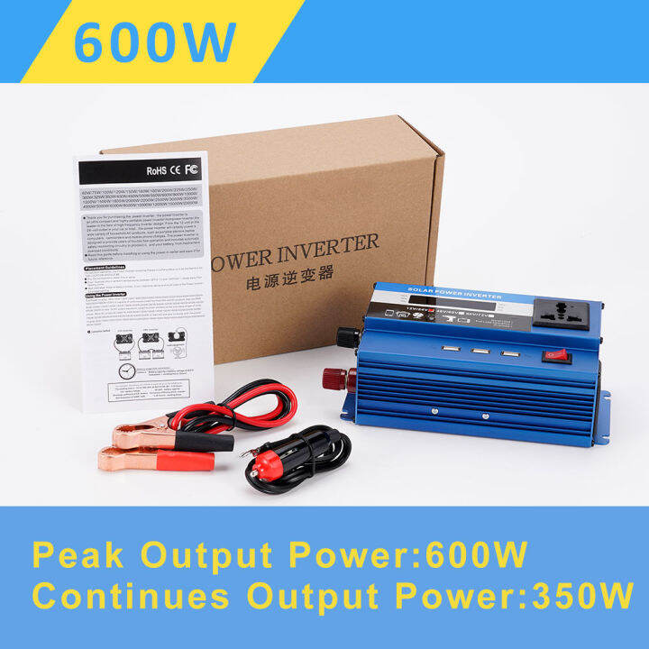 Universal 600W/1200W/1600W/2000W 12V 24V Inversor With LCD Display ...