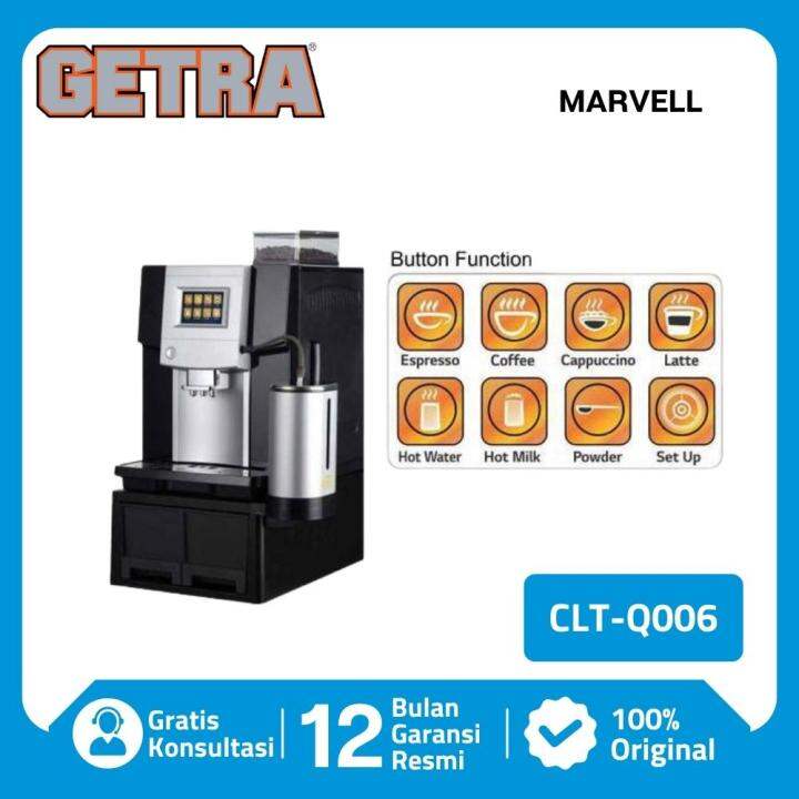 GETRA COFFEE MACHINE CLT Q006 MESIN PEMBUAT KOPI FULL OTOMATIS GARANSI ...
