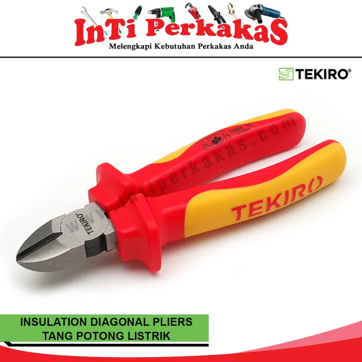 TEKIRO TANG POTONG LISTRIK 6 INCH - DIAGONAL PLIERS INSULATION | Lazada ...