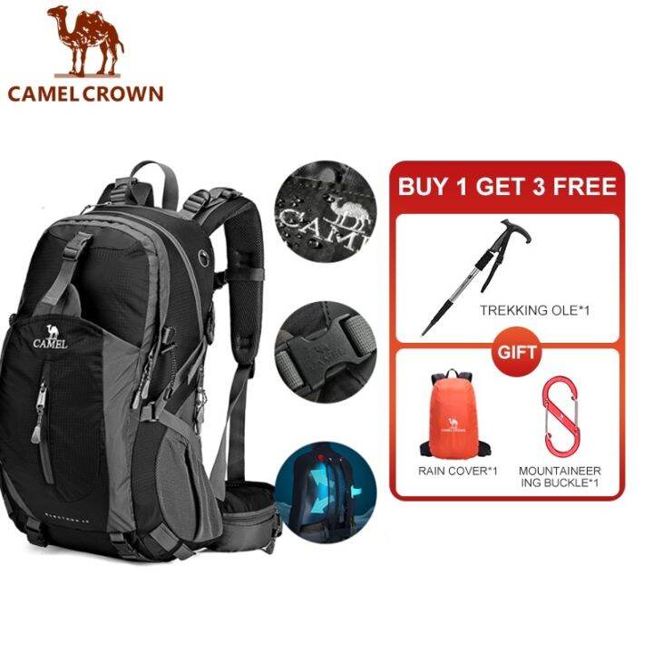 CAMEL CROWN กระเป๋าเป้สะพายหลัง กันน้ํา จุของได้เยอะ 40 ลิตร เหมาะกับ ...