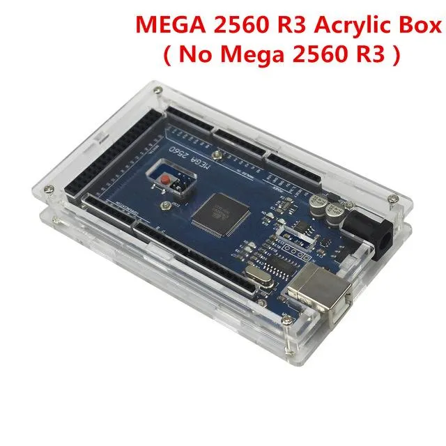 Mega 2560 R3 Case Enclosure Transparent Gloss Acrylic Box Compatible for arduino Compatible with ...