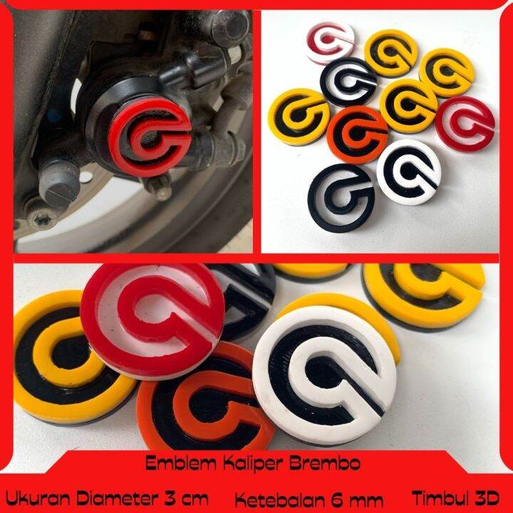 EMBLEM LOGO KALIPER BREMBO VARIASI TIMBUL 3 DIMENSI BAHAN FIBERGLASS | Lazada Indonesia