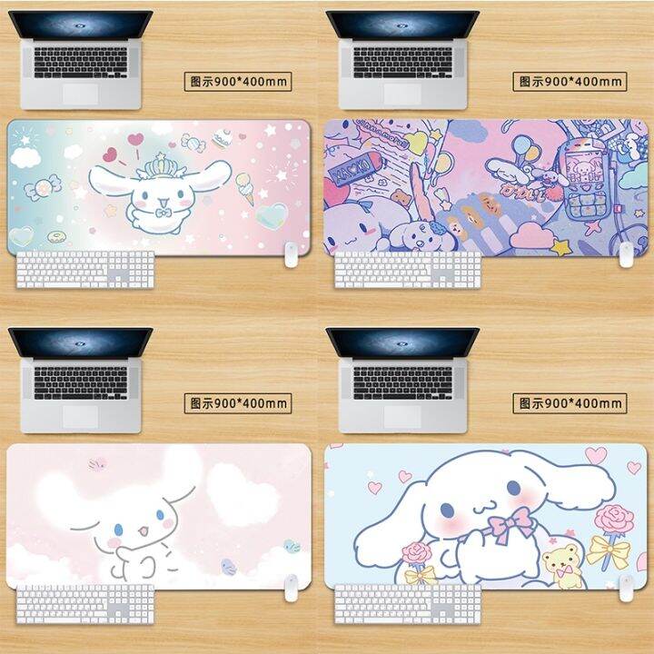 Large Cartoon Cinnamoroll Multi functional Desk Pad with Stitched Edges ...