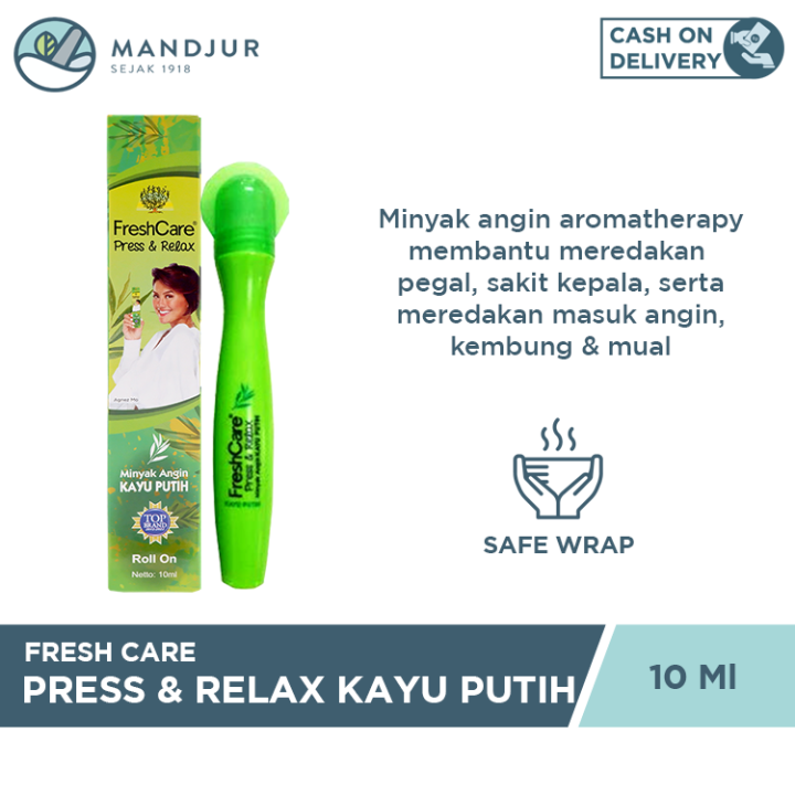 Freshcare Press & Relax Minyak Kayu Putih - Minyak Angin 2in1 Roll On ...