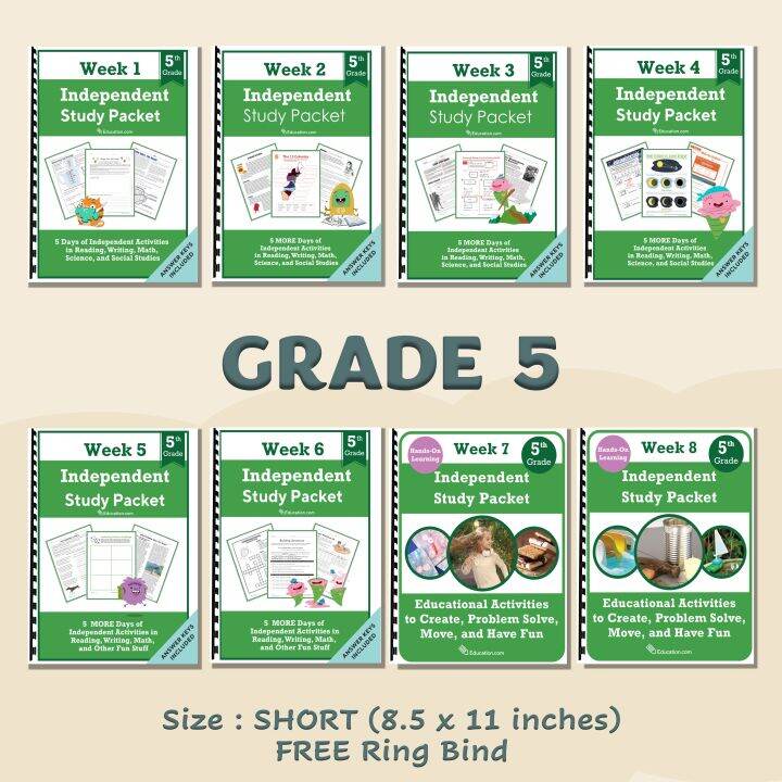 GRADE 5 Independent Study Packet (Worksheets / Workbooks) | Lazada PH