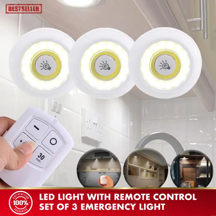 Led Light with Remote Control Set of 3 Emergency Light | Wireless ...
